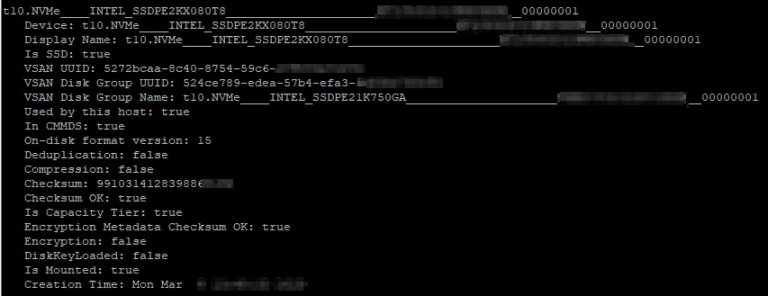 Remove an unknown Disk from a vSAN Cluster