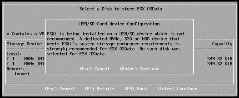 ESXi Boot Media - New Requirements for v8