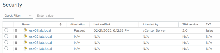 Bestehende vSphere Cluster mit TPM Chip nachrüsten